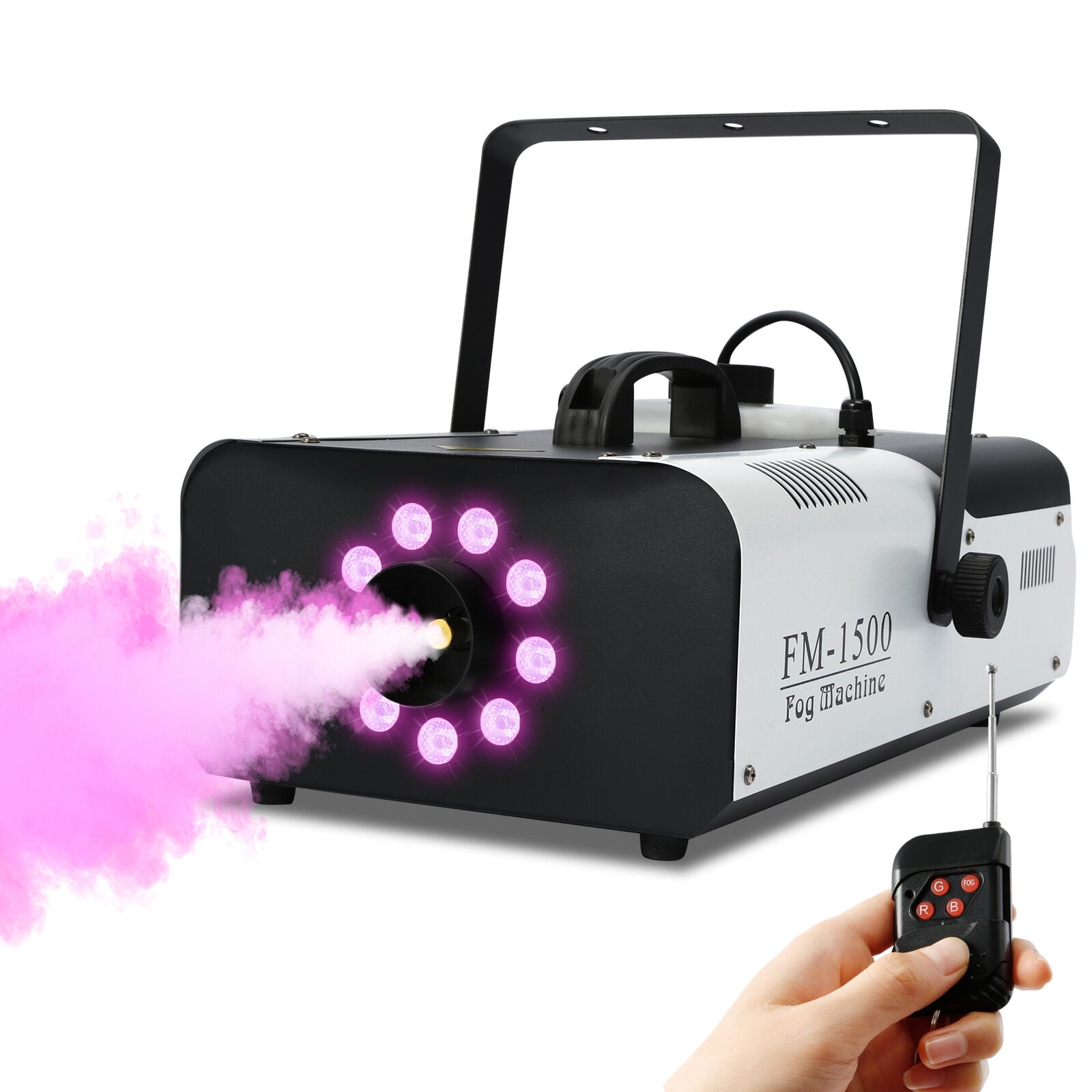1500W Fog Smoke Machine RGB LED Stage DJ Fogger Smoke Effect Multi Color Remote - Walmart.com
