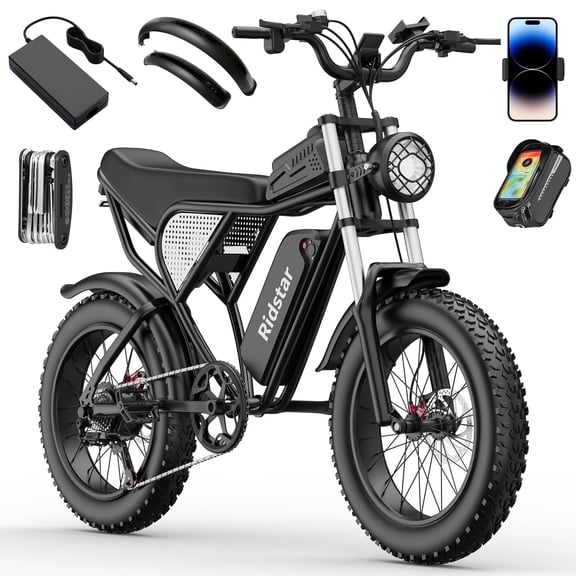 Electric Bicycle for Adults,1200W Peak Motor 28MPH Max Speed 48V 12AH ...