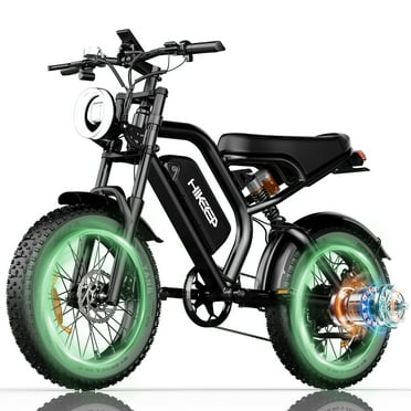 BIGNIU BG-S Electric Bike for Adults – 20" Fat Tire, 740W Motor, 48V 15A Battery, 7-Speed, Dual ...
