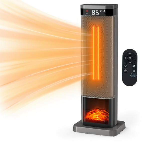 1500W Portable Infrared Space Heater - Remote Control & Thermostat with ...