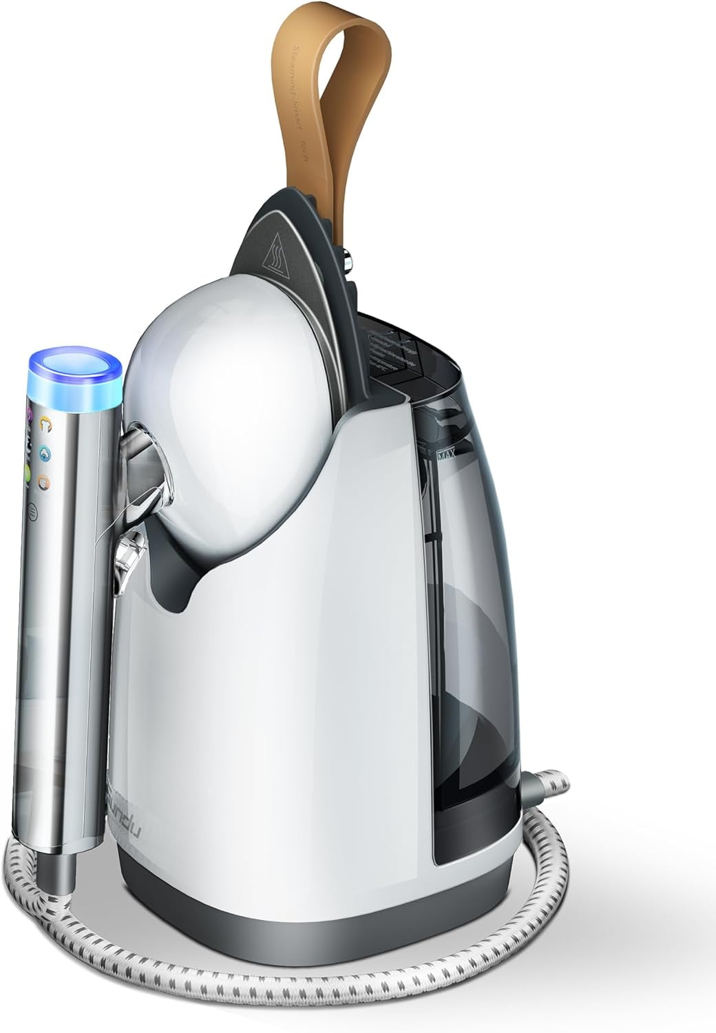 1500W Professional Garment Steamer, 2-in-1 Vertical & Handheld for Wrinkles, 6 Steam Modes, 30 ...