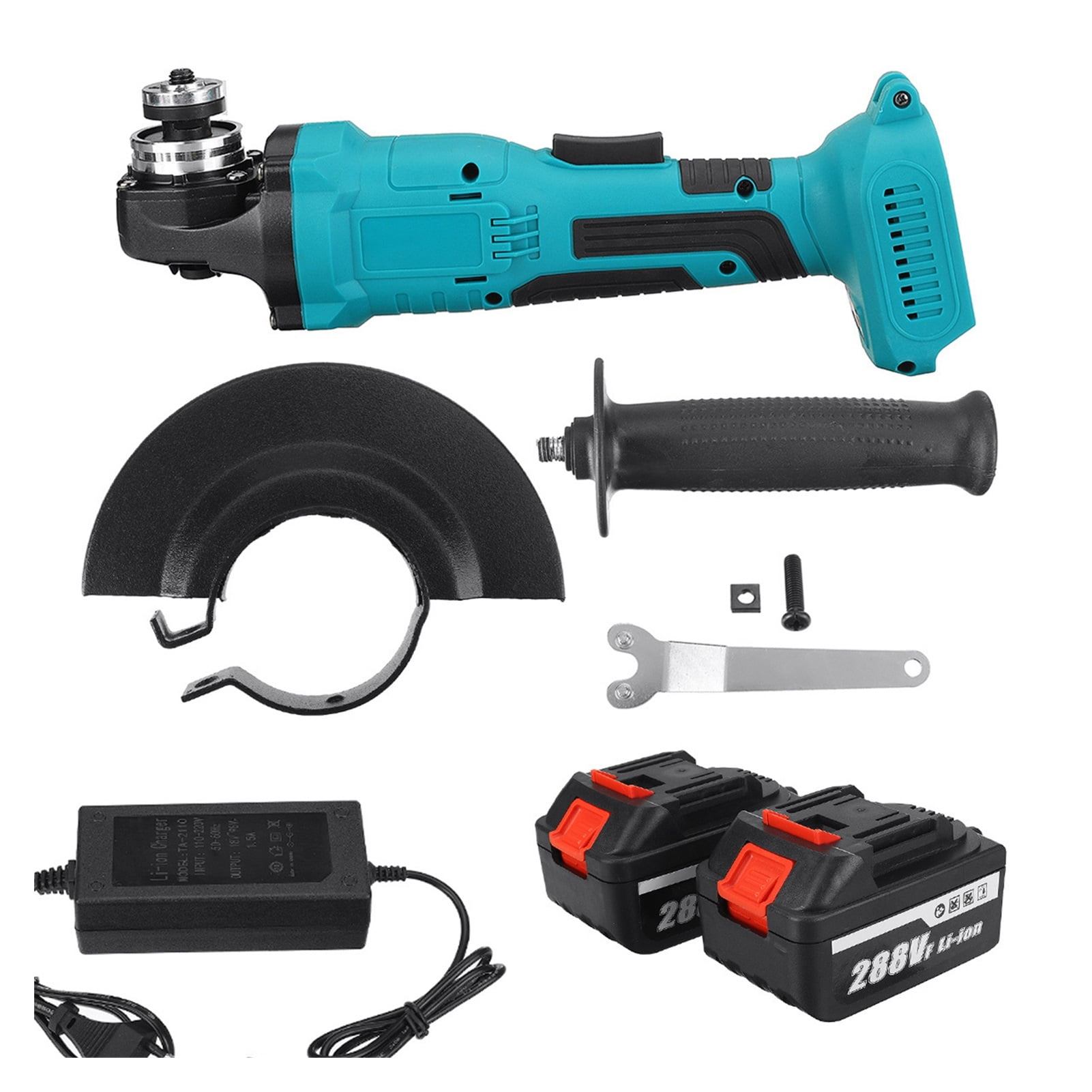 1500W Rechargeable Angle Grinder 125/100mm Electric Impact Grinder 18V ...