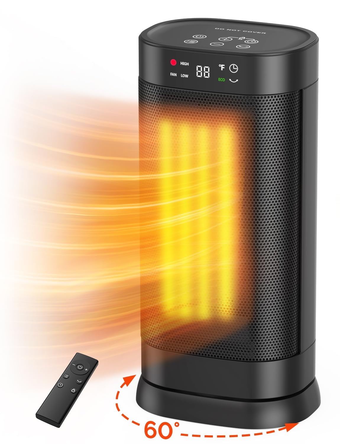 1500W Space Heater for Indoor Use, 2S Fast Heating PTC Ceramic Heater ...