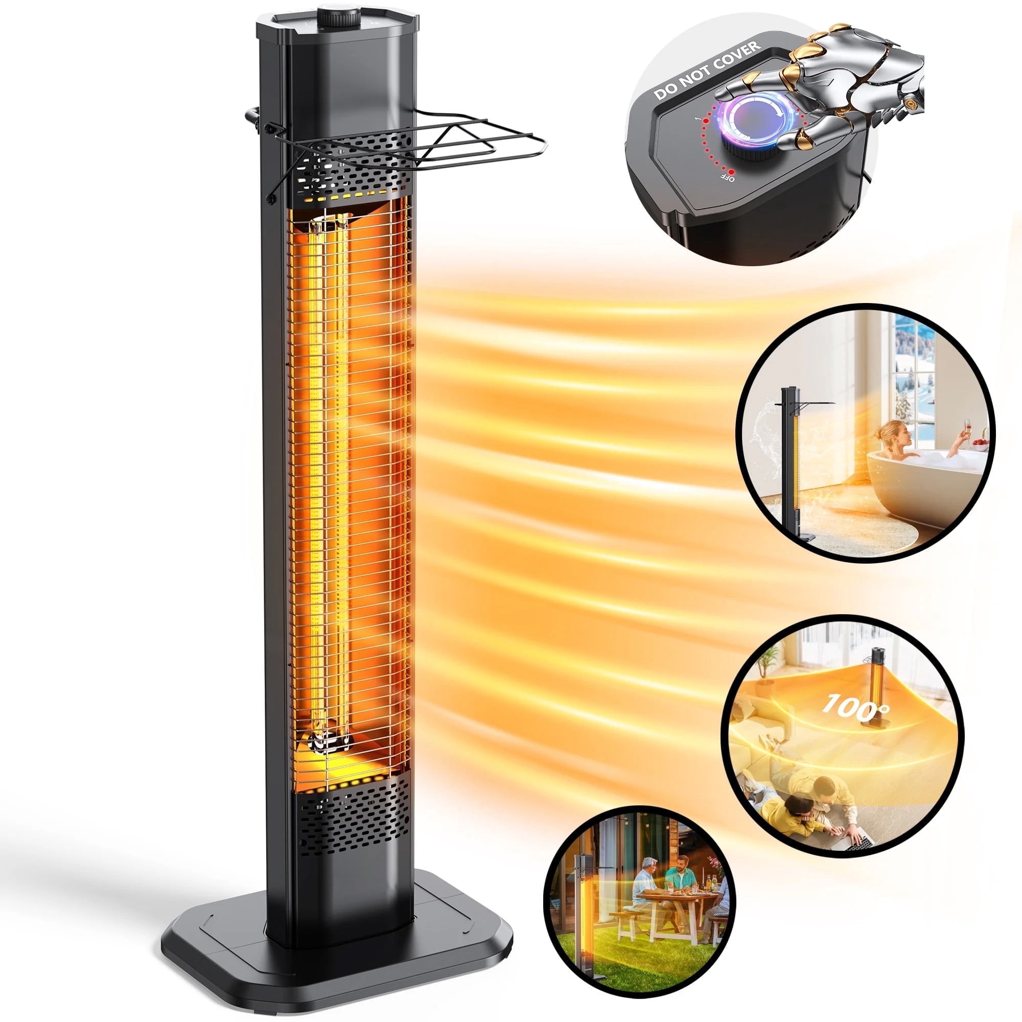 1500W Space Heater, portable heater for Home, 36 Inch Ceramic Tower ...