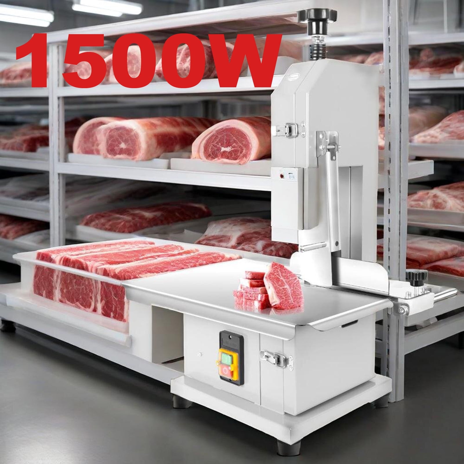 1500W Stainless Steel Meat Bone Cutting Machine , Commercial Electric ...