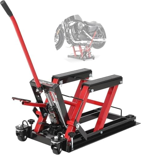 1500lbs Motorcycle Bike ATV Hoist Jack Stand Foot-Operated Quad Dirt ...