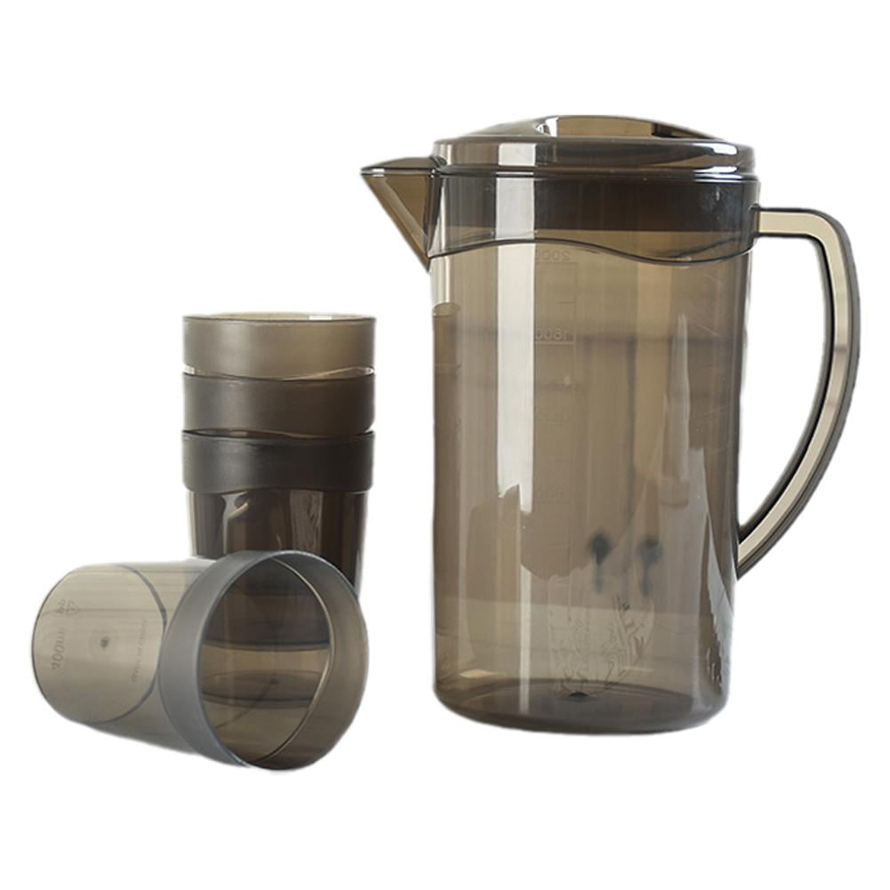 1500ml Pitcher with 4 Cups Large High Quality Fiberglass J7L7 Pitcher ...