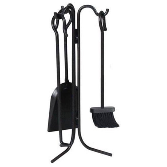 15041 Black Fireplace Tool Set, 4 Piece - Walmart.com