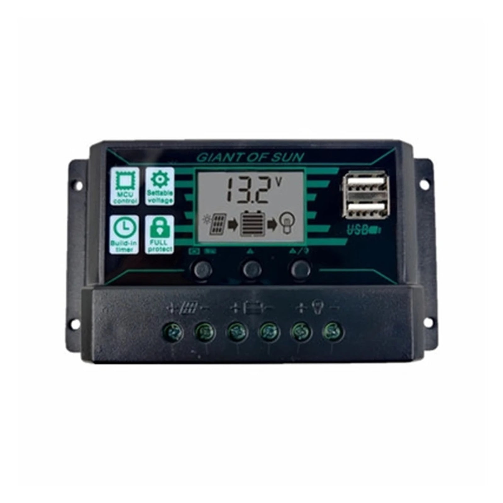 150A 100A 60A 50A 30A 20A 10A MPPT PWM Solar Char Controller 12V 24V LCD Display 2 USB Port ...