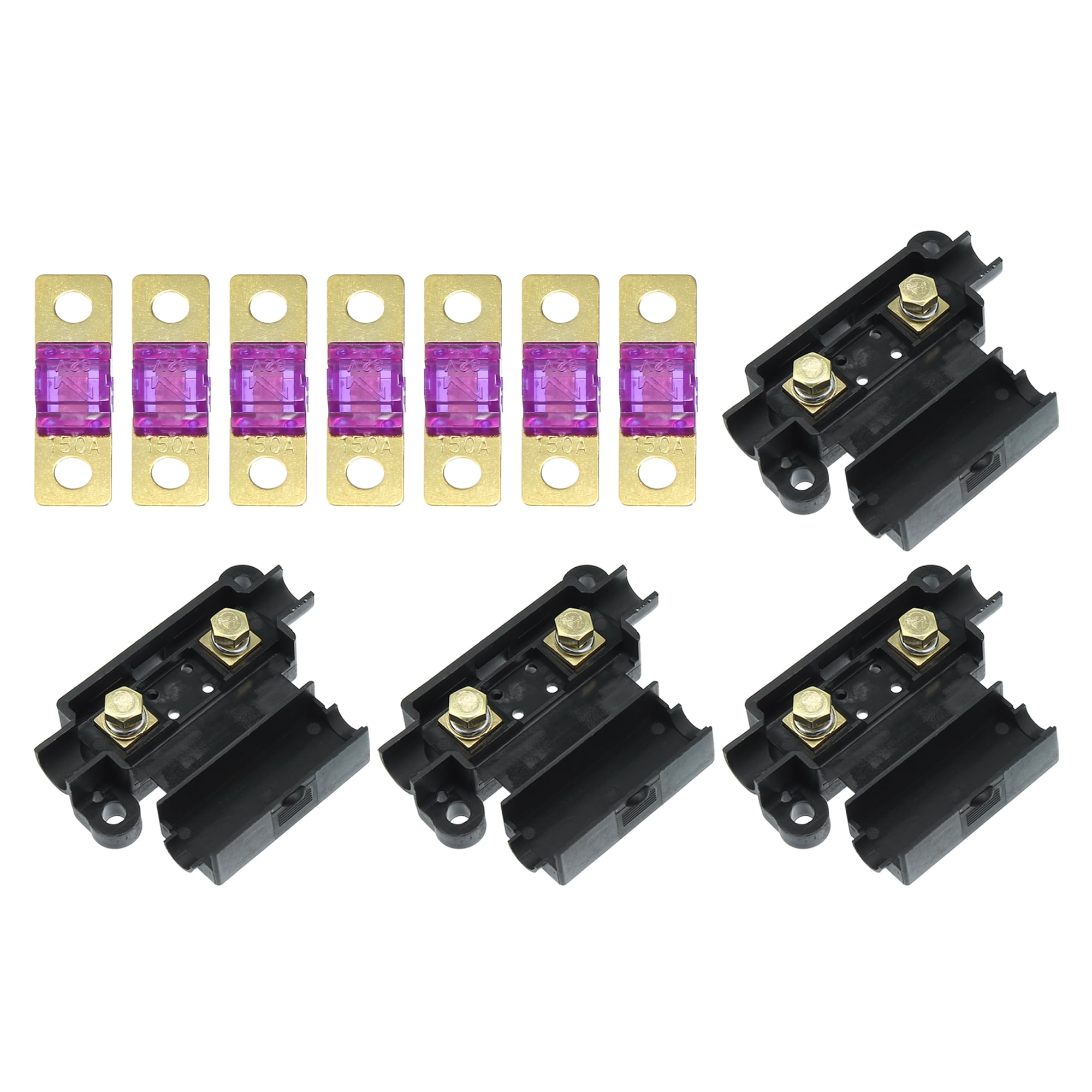 150A Fuse Kit 4 ANS Holders 7 x 150 AMP Fuses Replacement for Car Auto ...