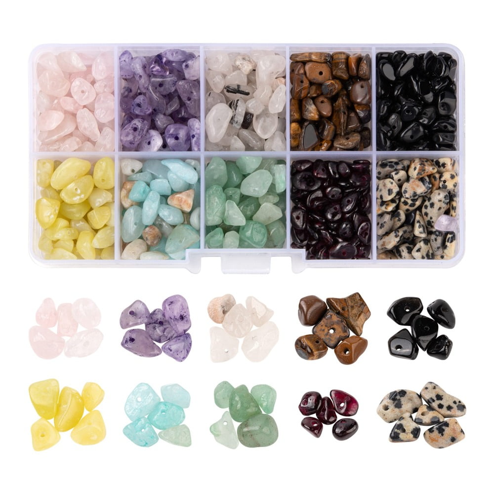 150G 10 Style Beads Chip 4~10x4~8x2~4mm hole: 1mm 15g/style - Walmart.com