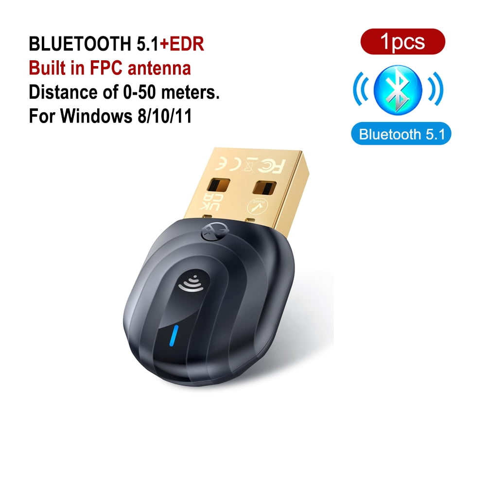 150M Bluetooth Adapter Dual Band USB Bluetooth 5.1 Transmitter Audio ...