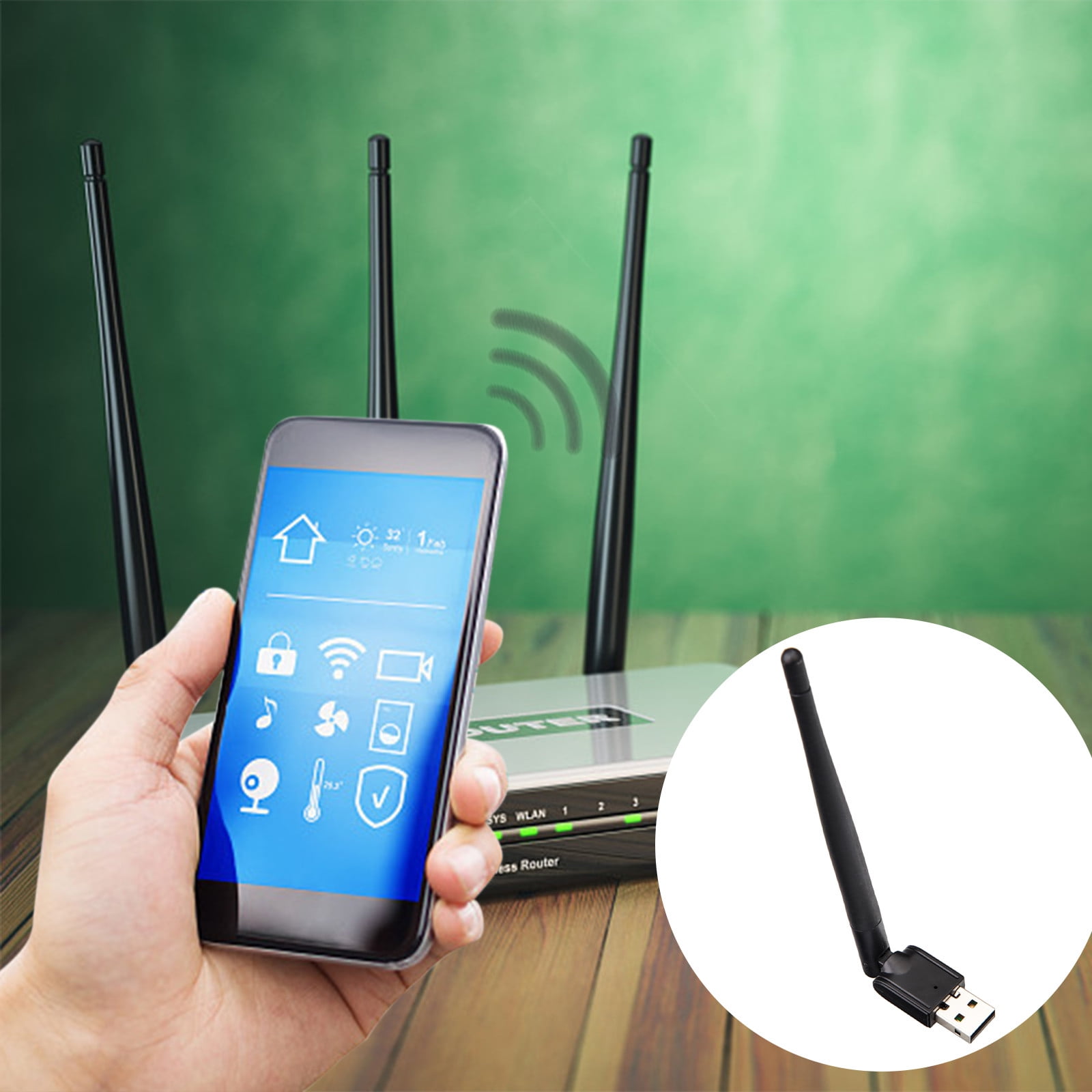 150M WiFi Signal Receiving Transmitter, Set-top Box IPTV Compatible ...