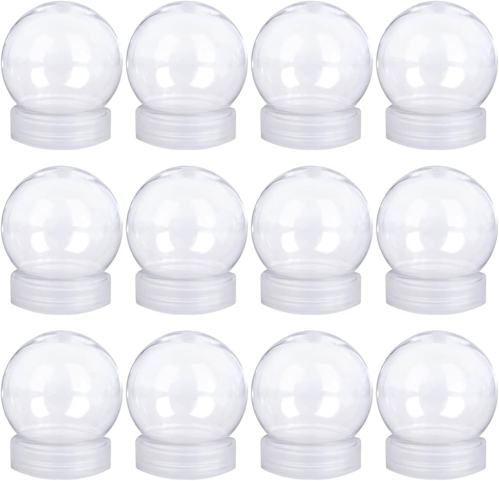 150ML Crystal Plastic Snow Globe,Clear Water Globe with Screw Off Cap ...