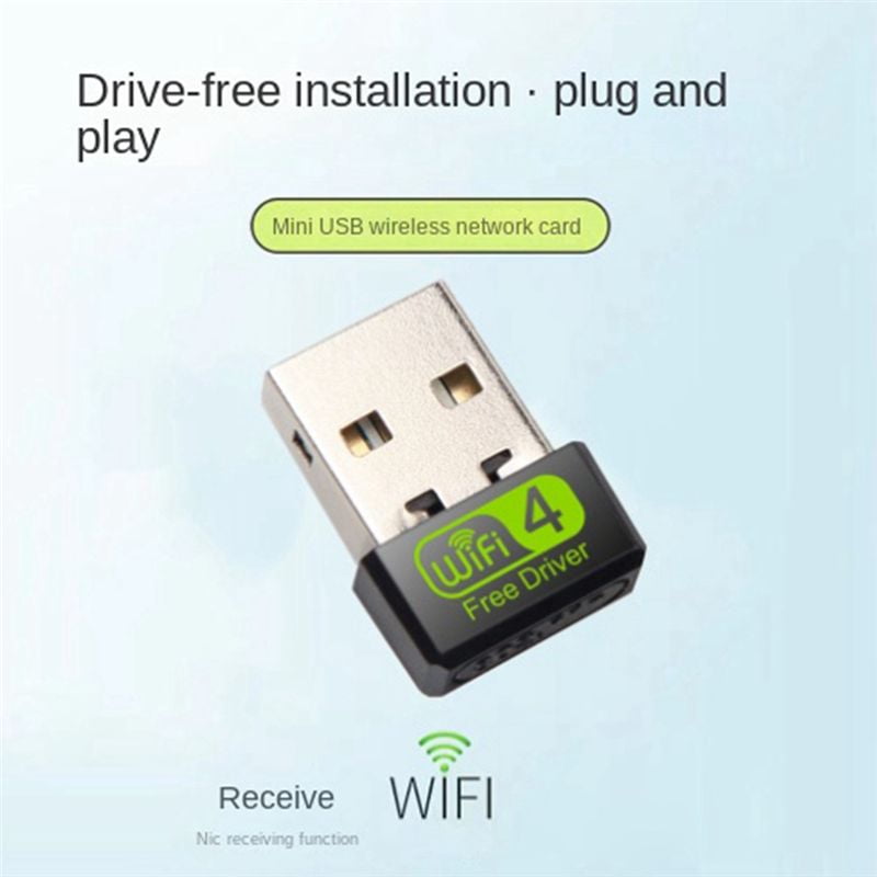 150Mbps USB 2.4G Wifi Receiver Plug and Play Drive Free Wifi Adapter ...