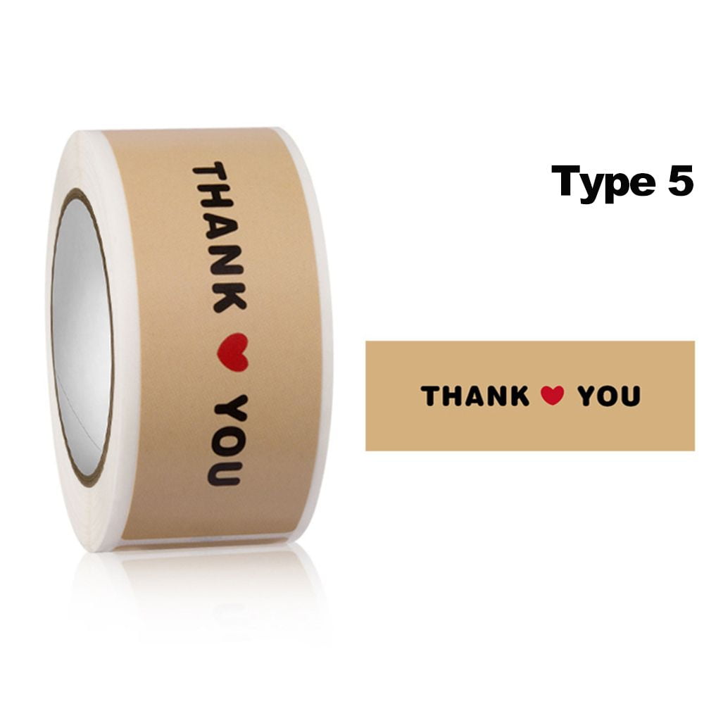 150PCS 3x1 Inch Stationery Gift Wrapping Appreciate Greeting Tags Thank You Stickers Sealing ...