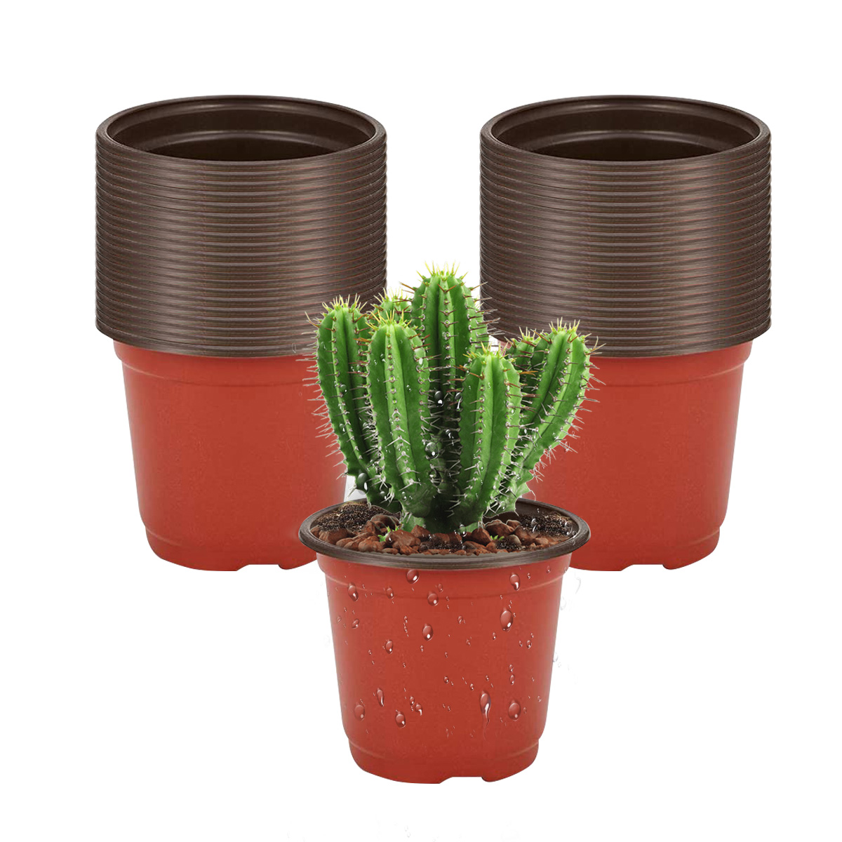 Landmark 4" Black Plastic Nursery Pot - Qty 25 - Walmart.com