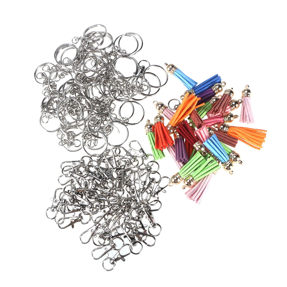 150PCS Alloy and Fringe Keychains Bohemian Handmade Pendant Accessories ...