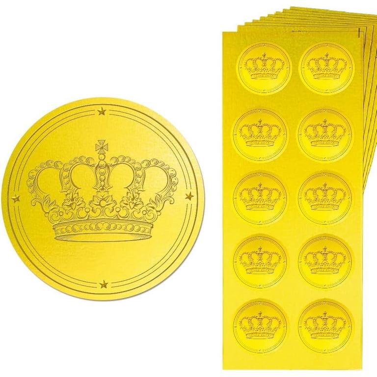 Grad Stickers 2024 144Pcs Silver Foil Crown Stickers - 2 Inch VIP For ...