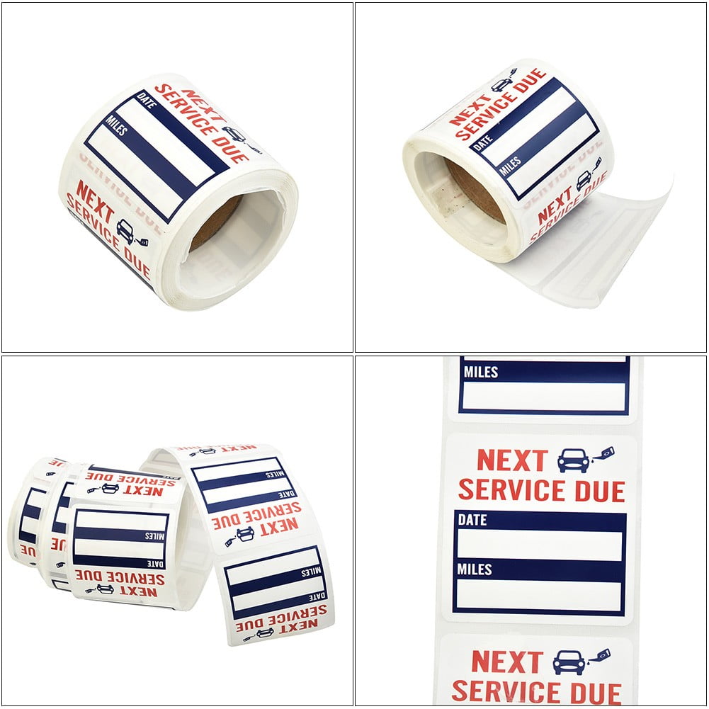 150PCS Oil Change Service Reminder Stickers Clear Windo Lite Sticker ...