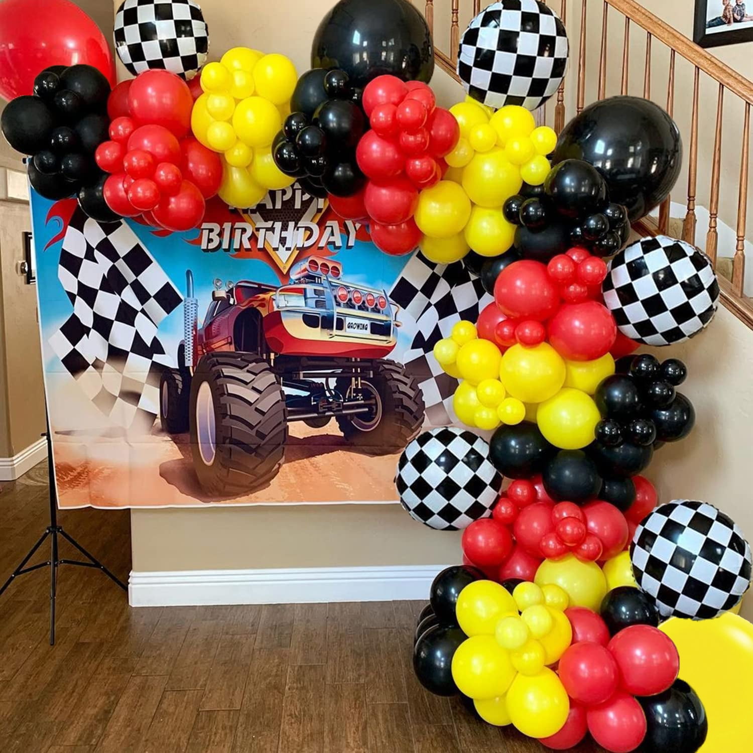 150PCS Race Car Balloons Arch Garland Kit Racing Car Birthday Party ...