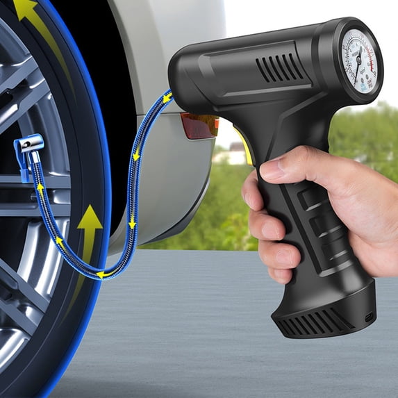 150PSI Portable Tire Inflator with Digital Pressure Gauge and LED Light ...