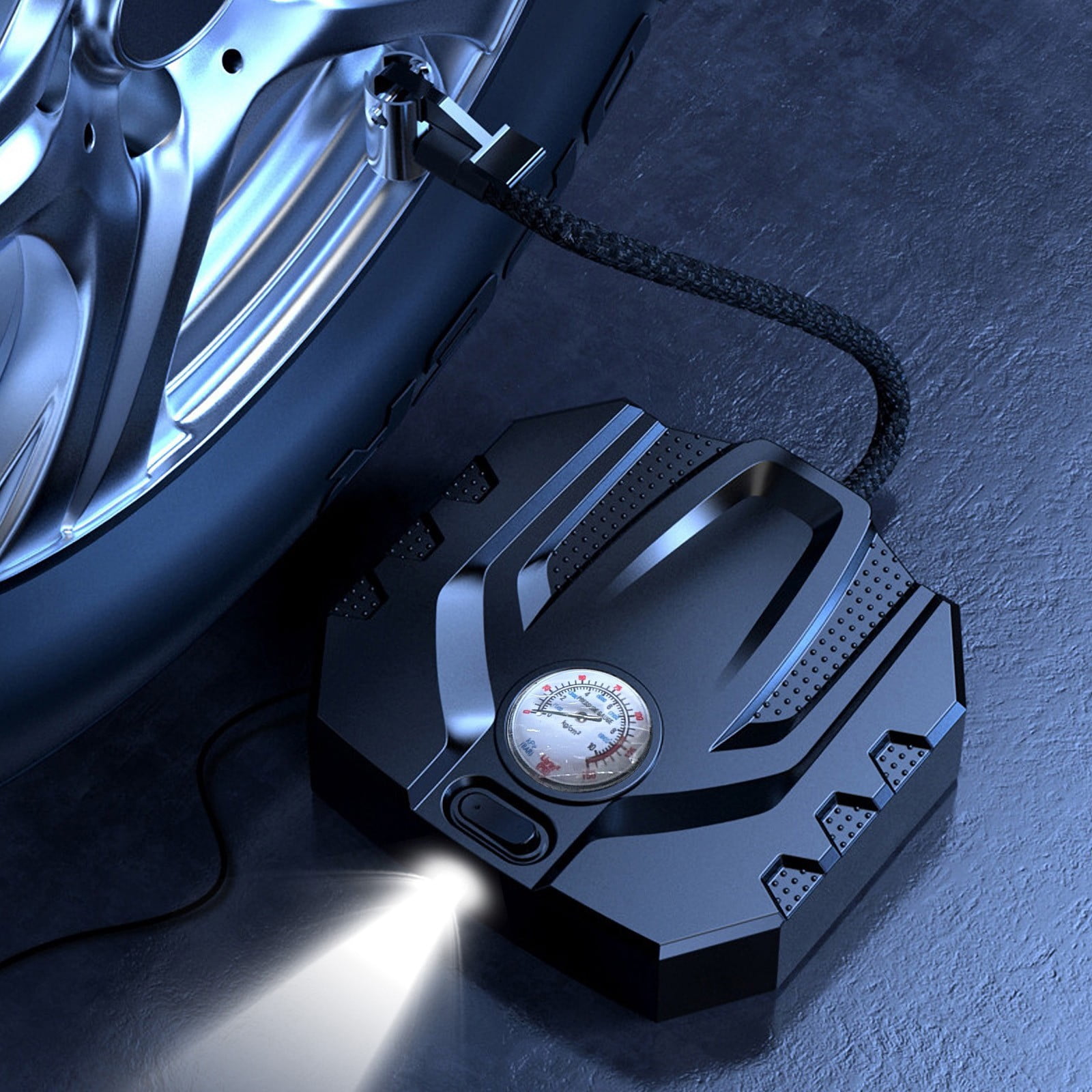 150PSI Tire Inflator, Portable Air Compressor, 12V Auto Tire Pump ...