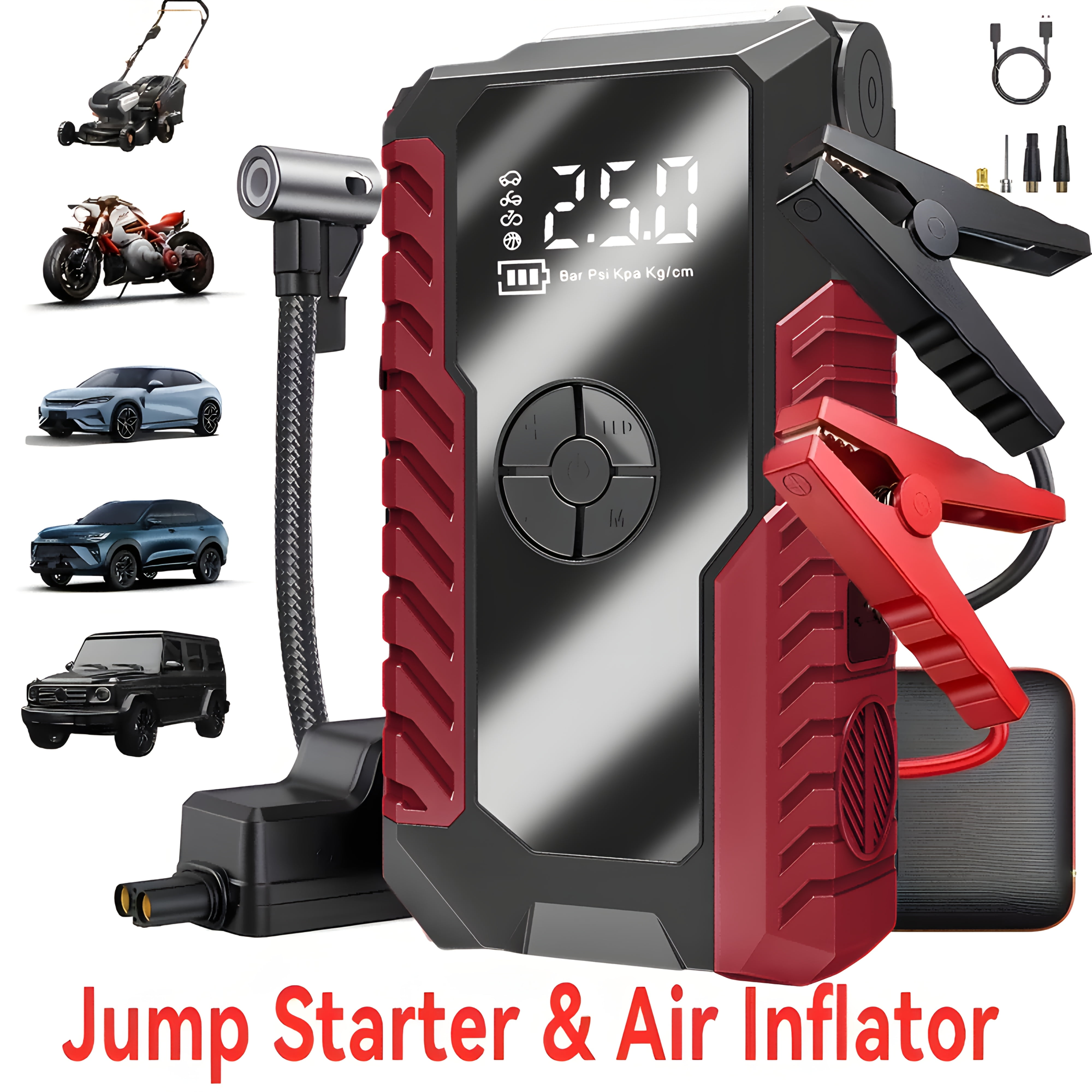 150PSI Wireless Portable Tire Inflator - Electric Air Compressor with ...