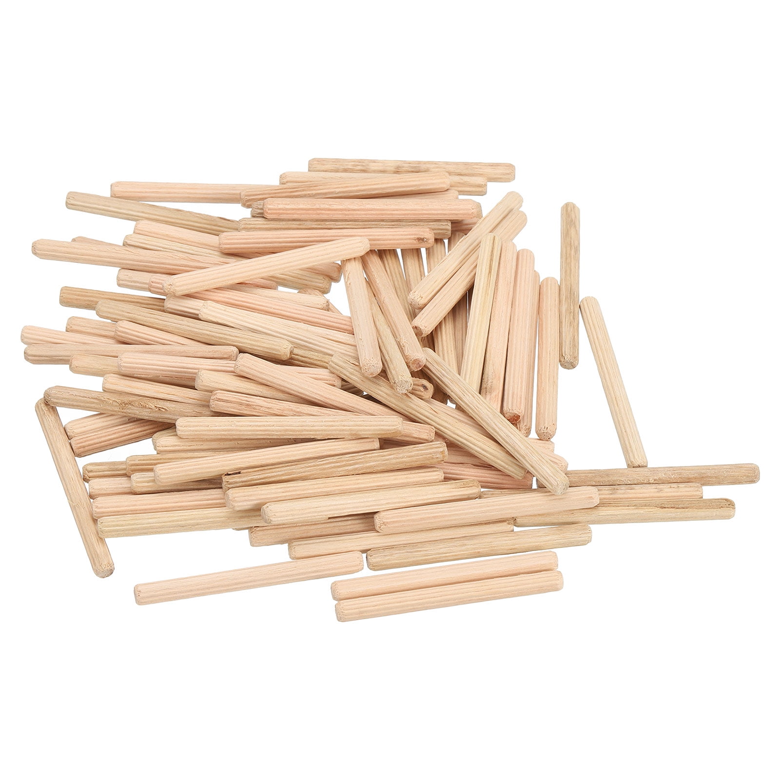 150Pack 3/16" x 2-3/16" Wooden Dowel Pins, Furniture Woodwork Grooved Fluted Pin - Walmart.com