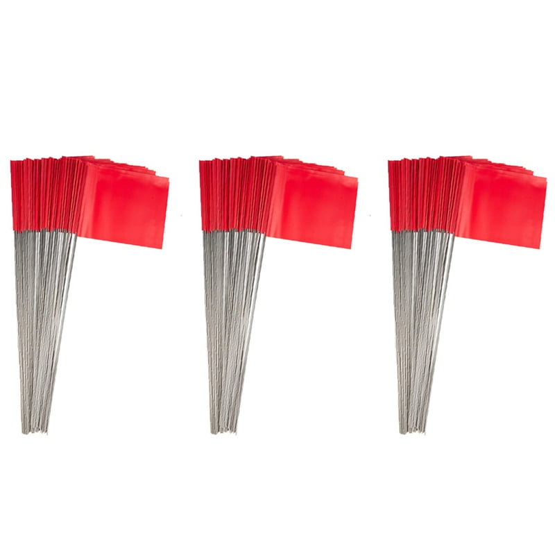 150Pack Marking Flags, Red Yard Flags 15x4x5Inch, Marker Flags, Lawn ...