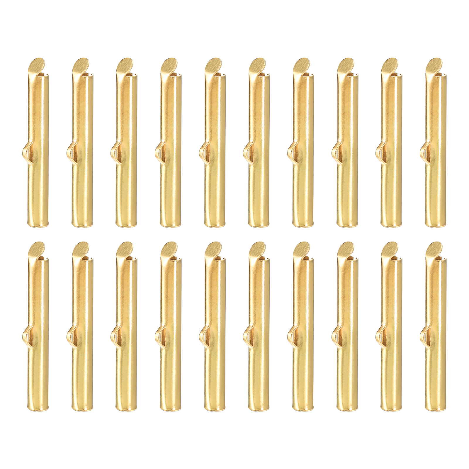 150Pack Slide on End Clasps, 30mm Tube Ball Bead Slider Crimp Ends ...