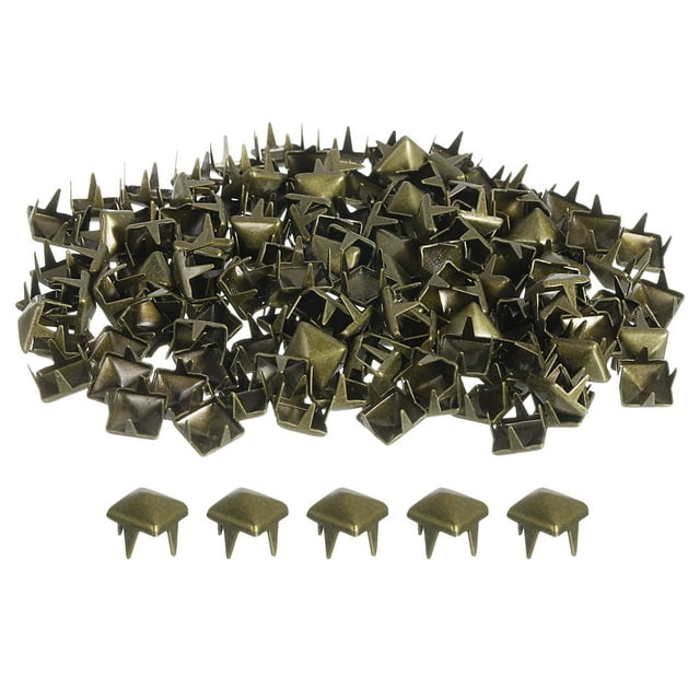150Pack Square Pyramid Rivets for Clothing, 6mm Four-Jaw Studs Spikes ...