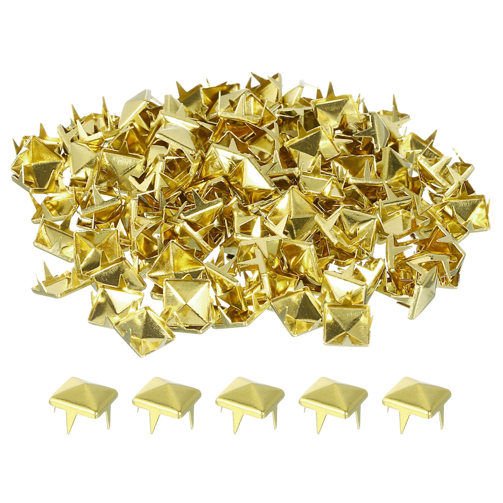 150Pack Square Pyramid Rivets for Clothing, 8mm Four-Jaw Studs Spikes ...