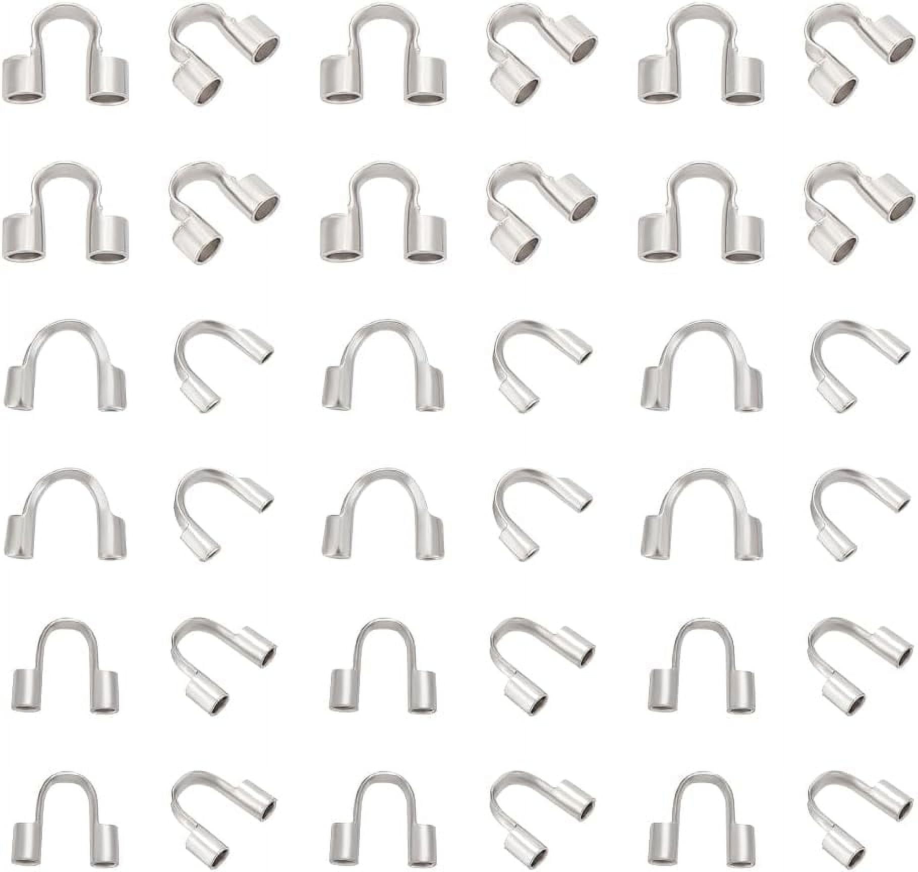 150Pcs 0.8/1/1.6mm Hole 304 Stainless Steel U Shape Guards Cable ...