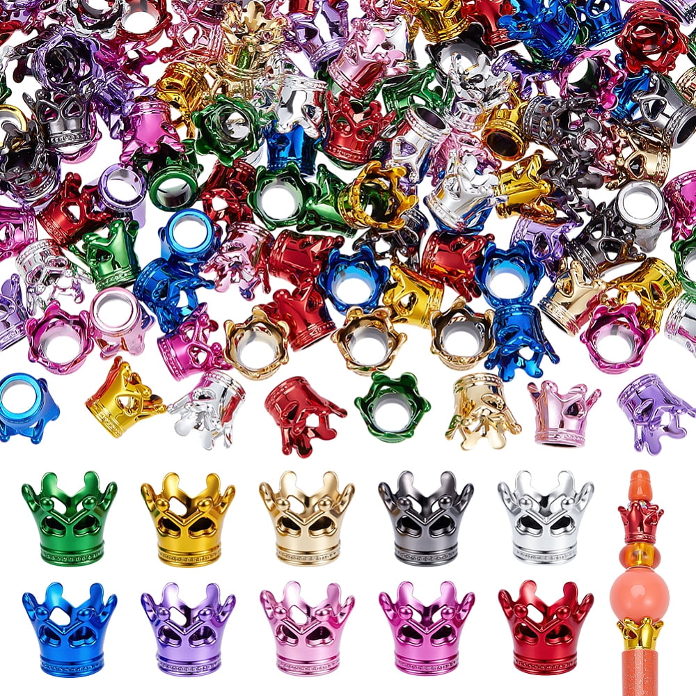 150Pcs 10 Colors Acrylic European Beads Mixed Color 13.5~15x12.5mm Hole ...