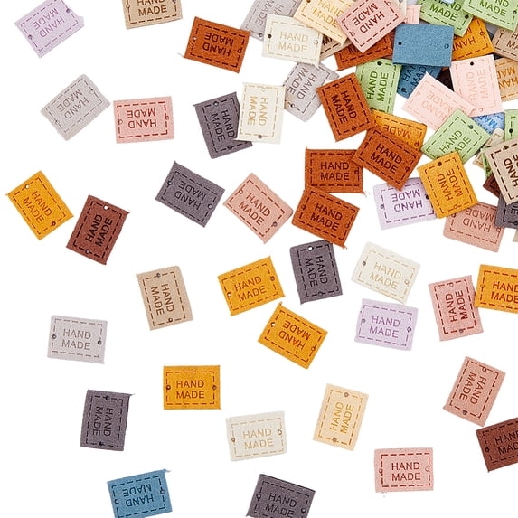 150Pcs 15 Colors Microfiber Label Tags Clothing Handmade Labels for DIY ...