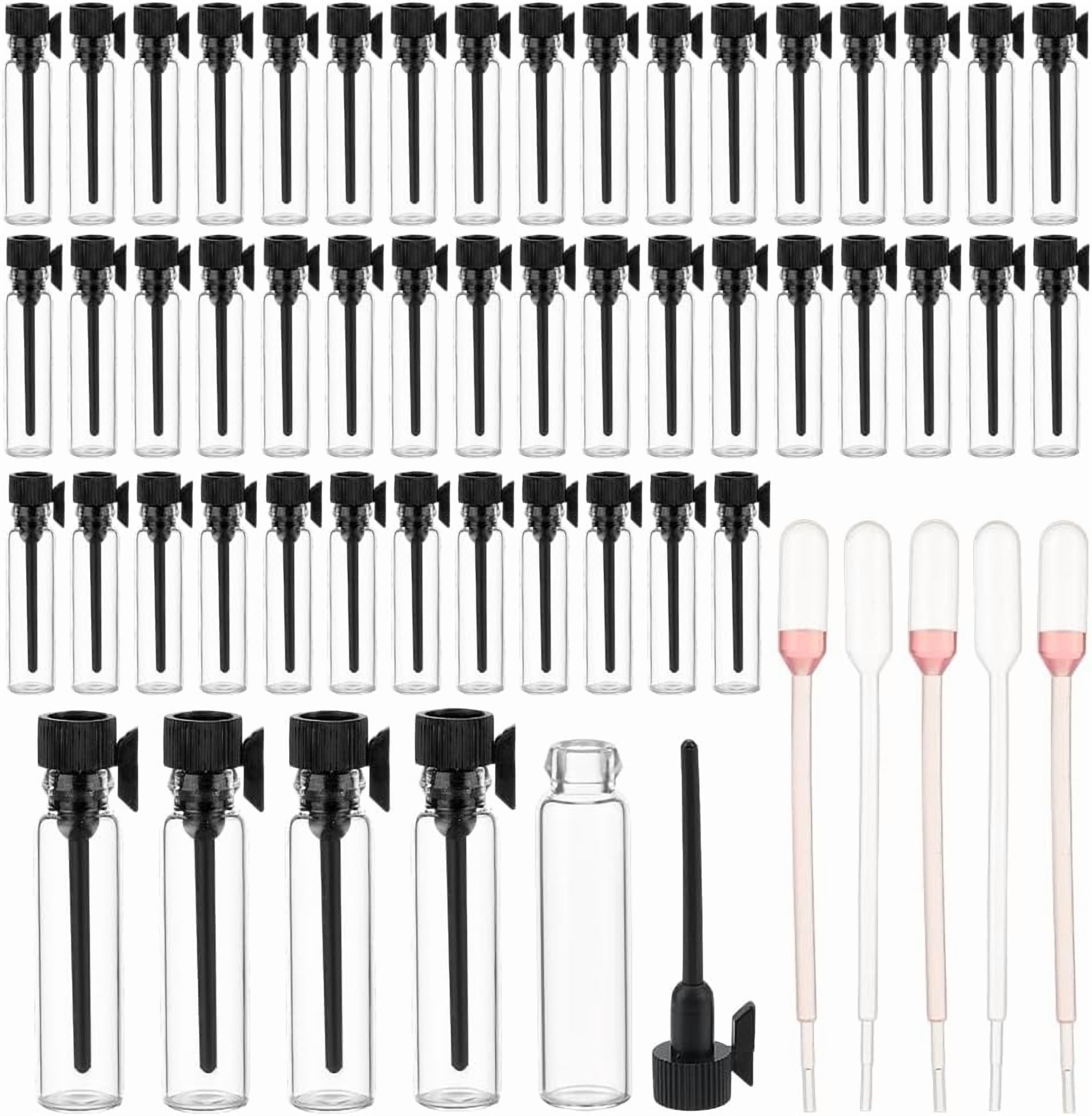 150Pcs 1ML Mini Empty Glass Perfume Essential Oils Glass Refillable ...