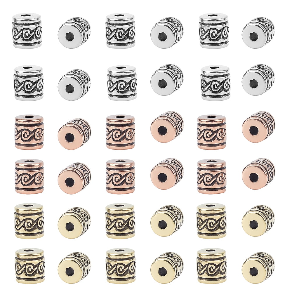 150Pcs 3 Colors CCB Plastic European Beads Large Hole Beads Column ...