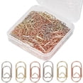 150Pcs 3 Colors Carbon Steel Paper Clips Bookmark Marking Clips Oval ...