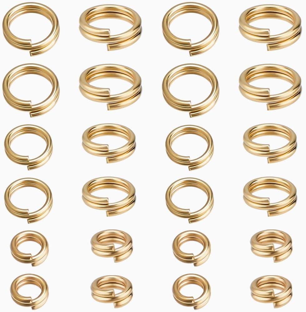 150Pcs 3 Sizes Split Jump Rings 4/5/6mm Double Loop Jump Ring Connect ...