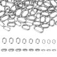 150Pcs 3 Styles 304 Stainless Steel Jump Rings Oval Stainless Steel ...