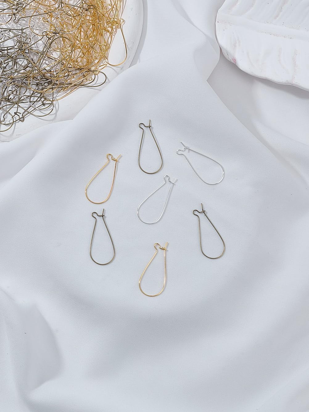 150Pcs 3 Styles Earring Hooks Iron Hoop Earring Findings Earwires ...