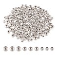 150Pcs 3 Styles Round 304 Stainless Steel Spacer Beads Metal Findings ...