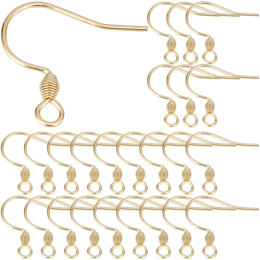 150Pcs 304 Stainless Steel Earring Hooks Ear Wire with Horizontal Loop ...