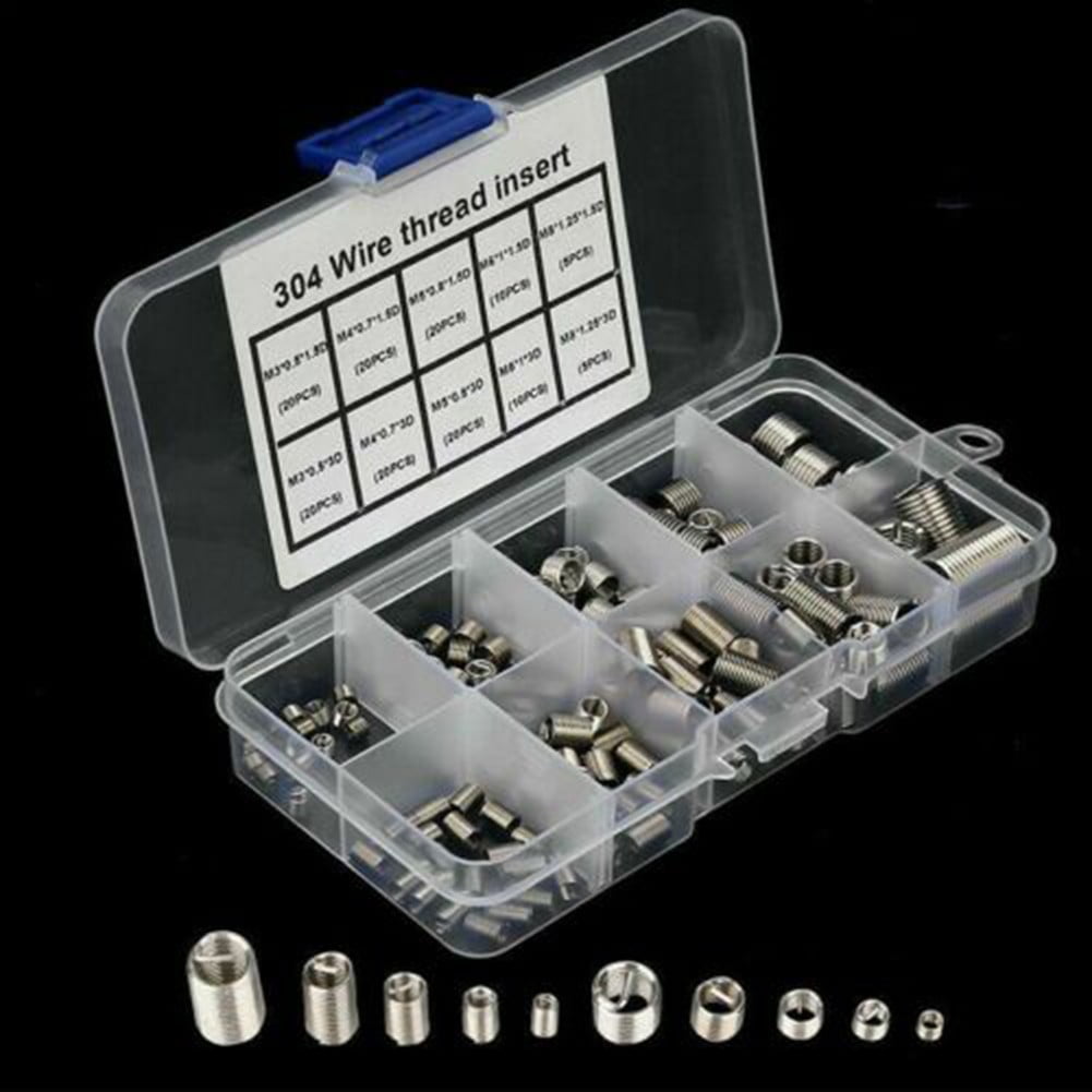 150Pcs 304 Stainless Steel Helicoil Thread Repair Insert Kit For M3 M5 ...