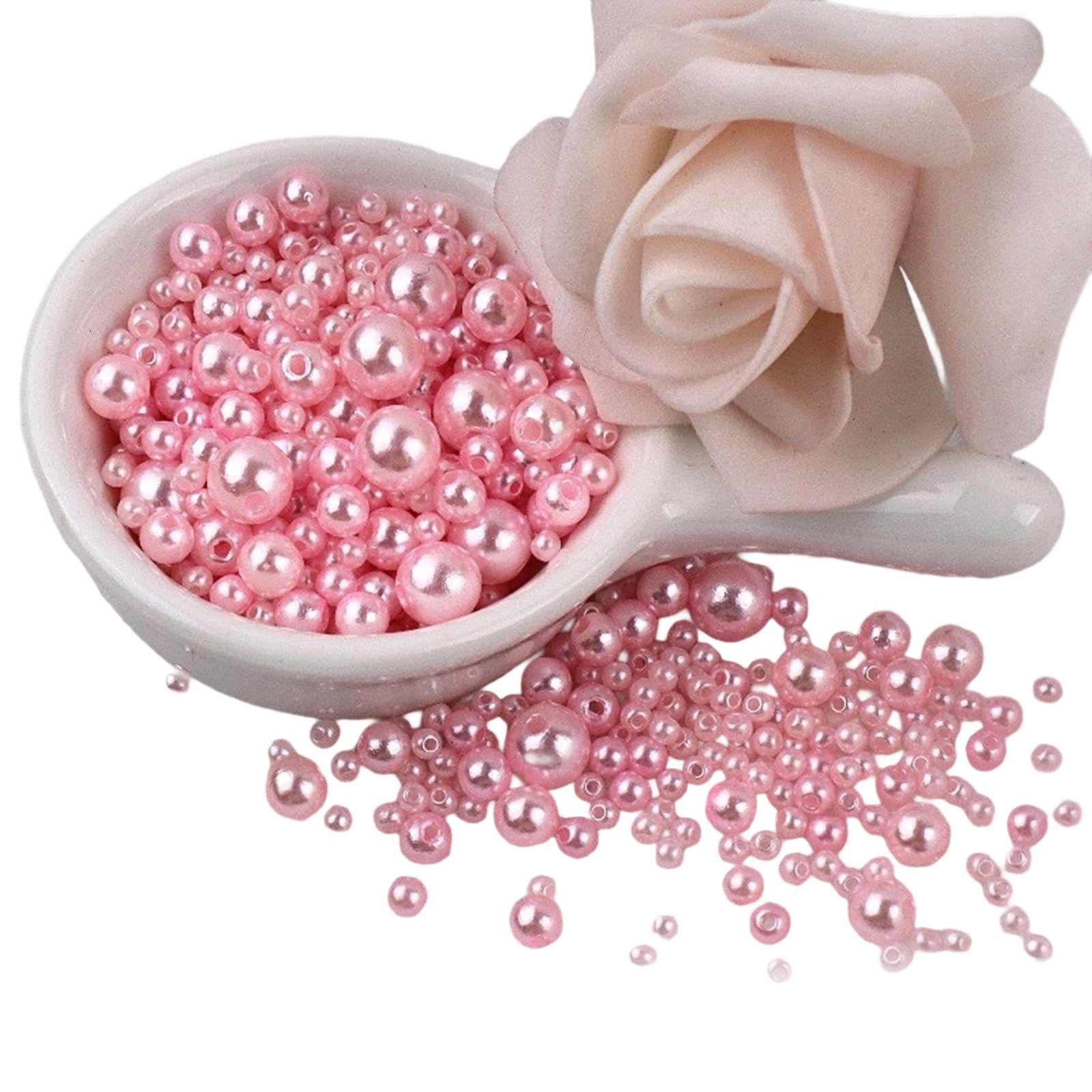 150Pcs Artificial Pearls for Art Craft Bride Headpieces 3-8MM Small Sew ...
