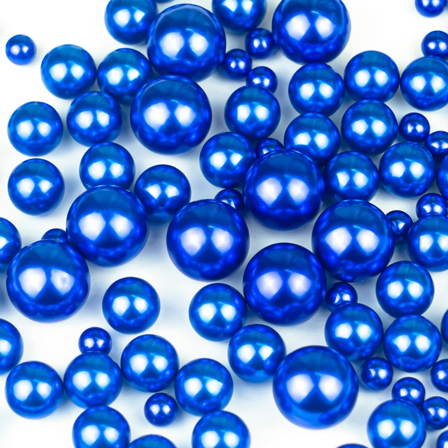 150Pcs Dark Blue Polished No Hole Faux Pearl Beads for Vase Filling ...