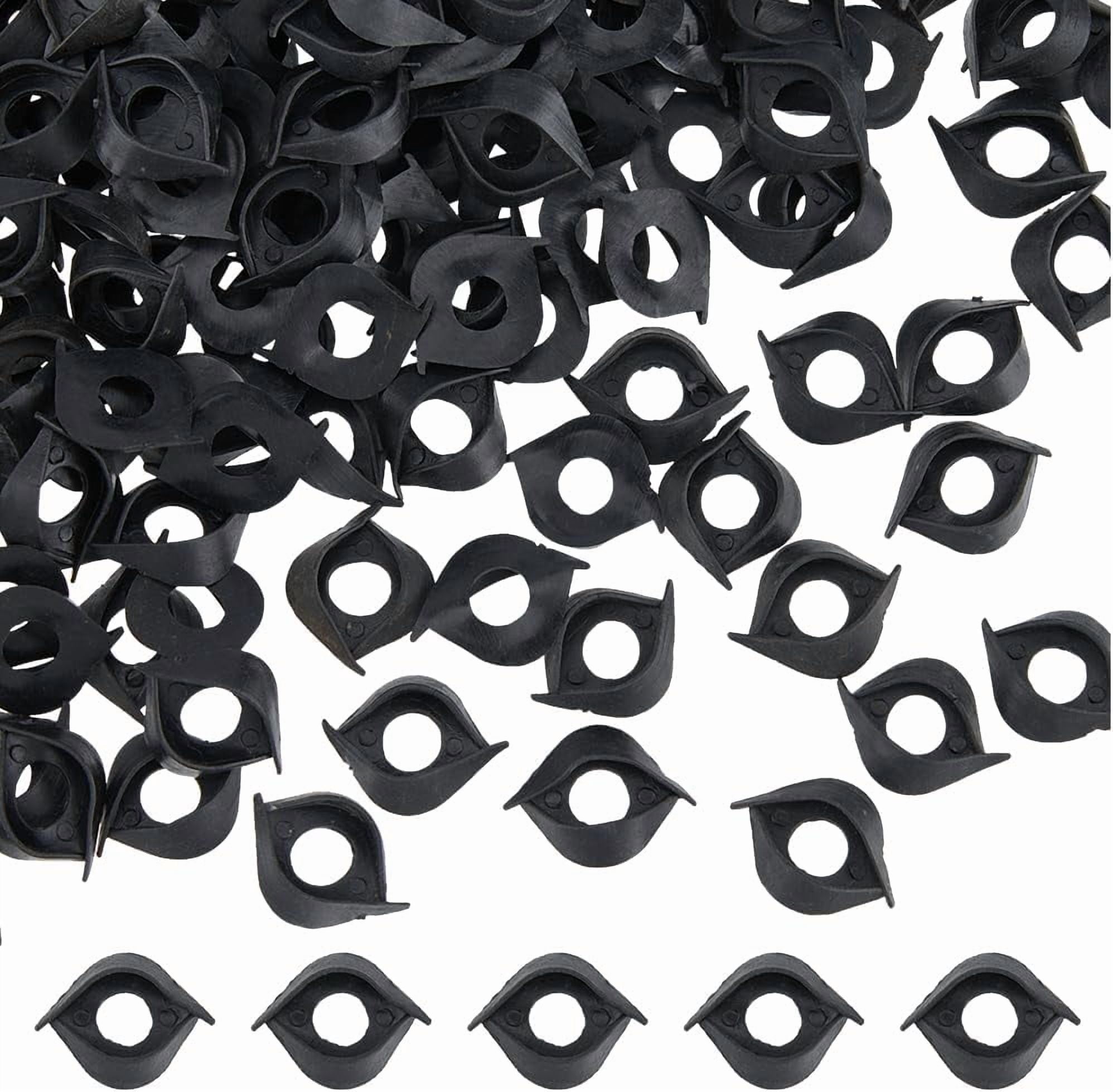 150Pcs Eyelids for Safety Eyes Resin Black Safety Eyelids Craft Crochet ...