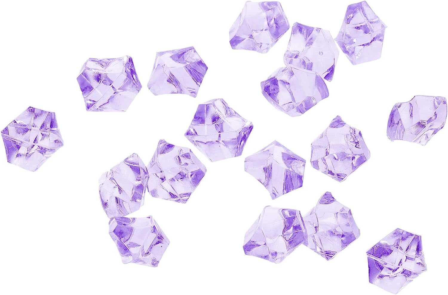 150Pcs Fake Crushed Ice Cube, Trianu Purple Vase Filler, Assorted Fake ...