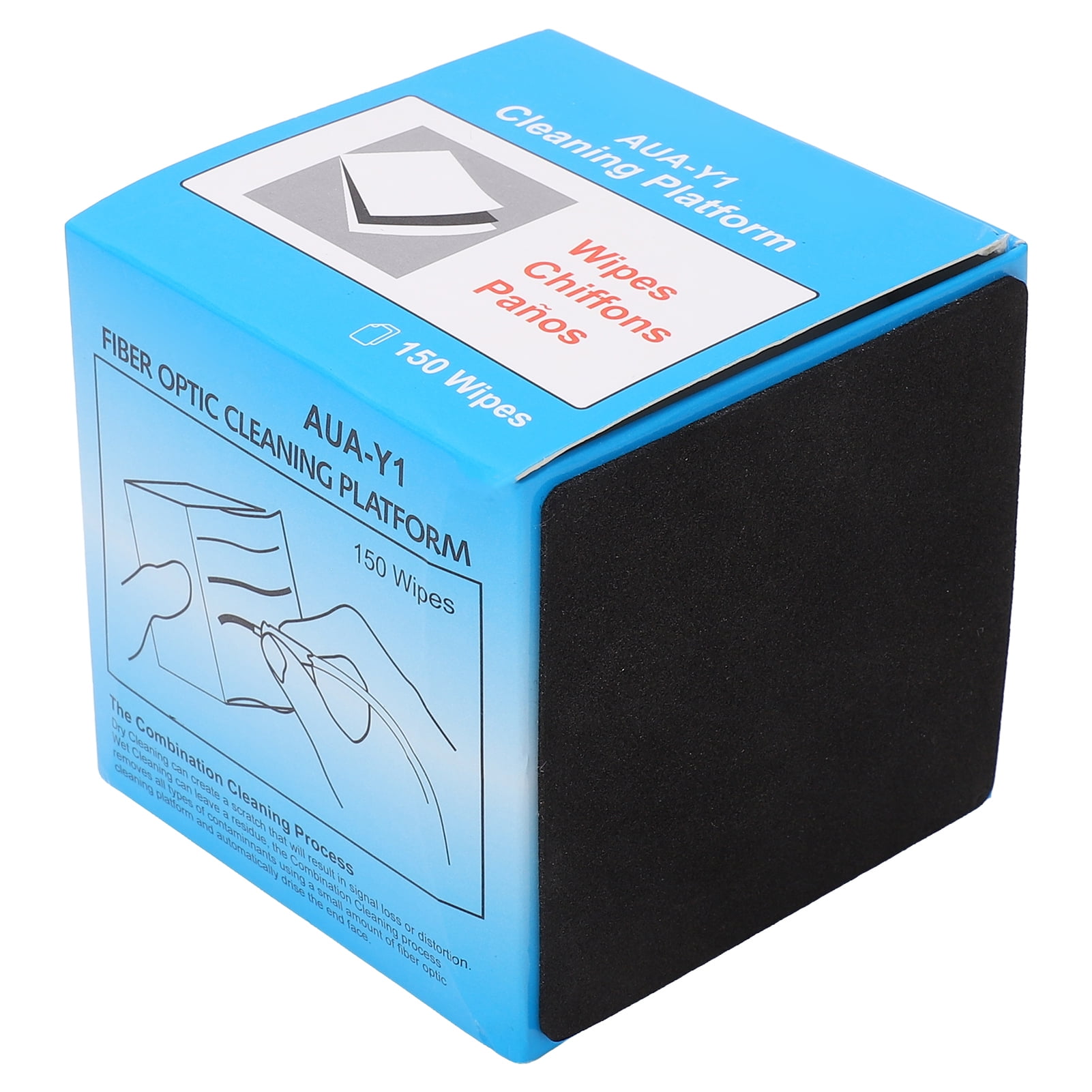 150Pcs Fiber Optic Cleaning Wipe Dust Free Cleaner Platform Dry Wet ...